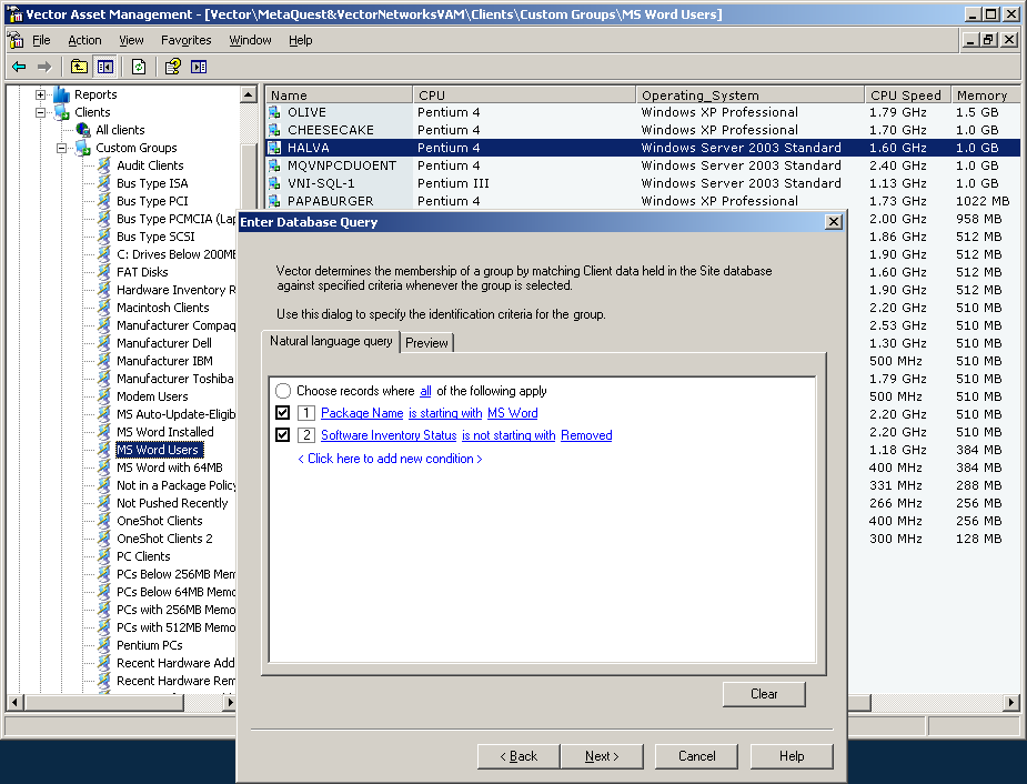 IT Asset and Service Management Software | PC dynamic groups
